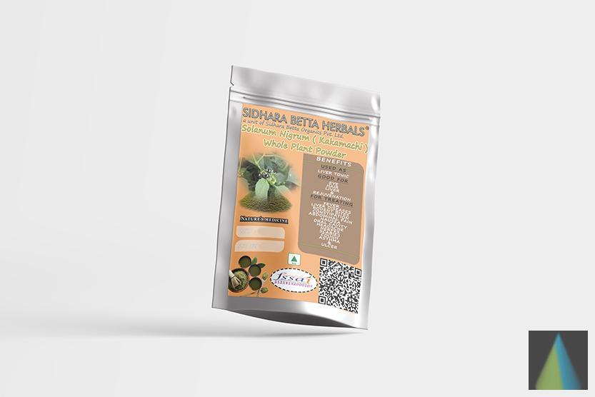 Solanum Nigrum (Kakamachi) Whole Plant Powder (15g) - Sidhara Betta Herbals