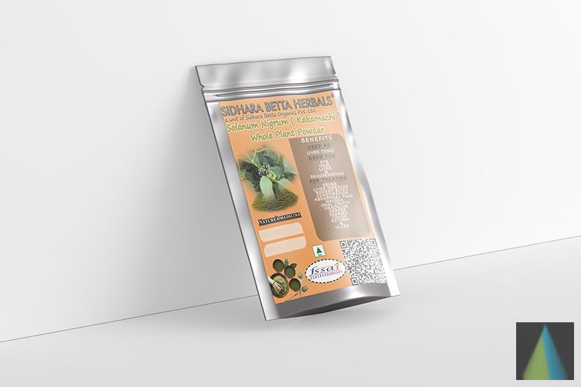 Solanum Nigrum (Kakamachi) Whole Plant Powder (15g) - Sidhara Betta Herbals