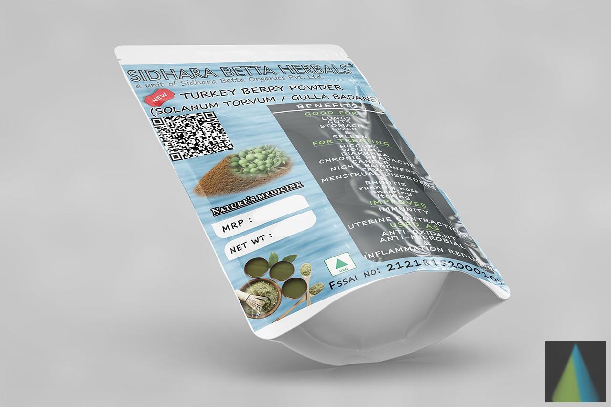 Turkey Berry Powder (SOLANUM TORVUM / GULLA BADANE) 15g - Sidhara Betta ...